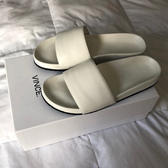 Vince | Shoes | Gavin White Slippers | Poshmark